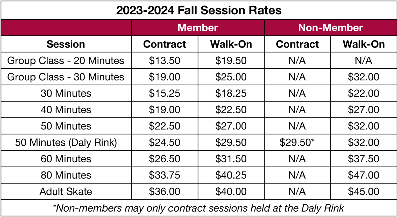 Ice Schedules & Contract Ice – The Skating Club of Boston